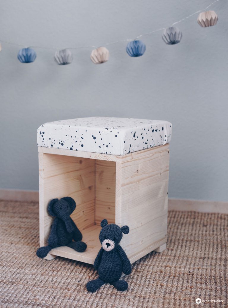 DIY Hocker fürs Kinderzimmer zum Spielen - Möbel selberbauen - DIY Idee