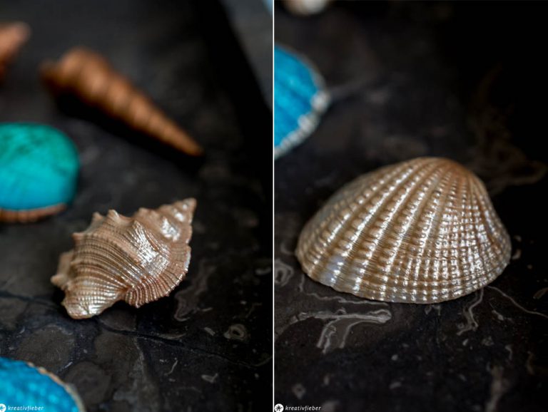 DIY Muschelkette mit Metalliceffekt