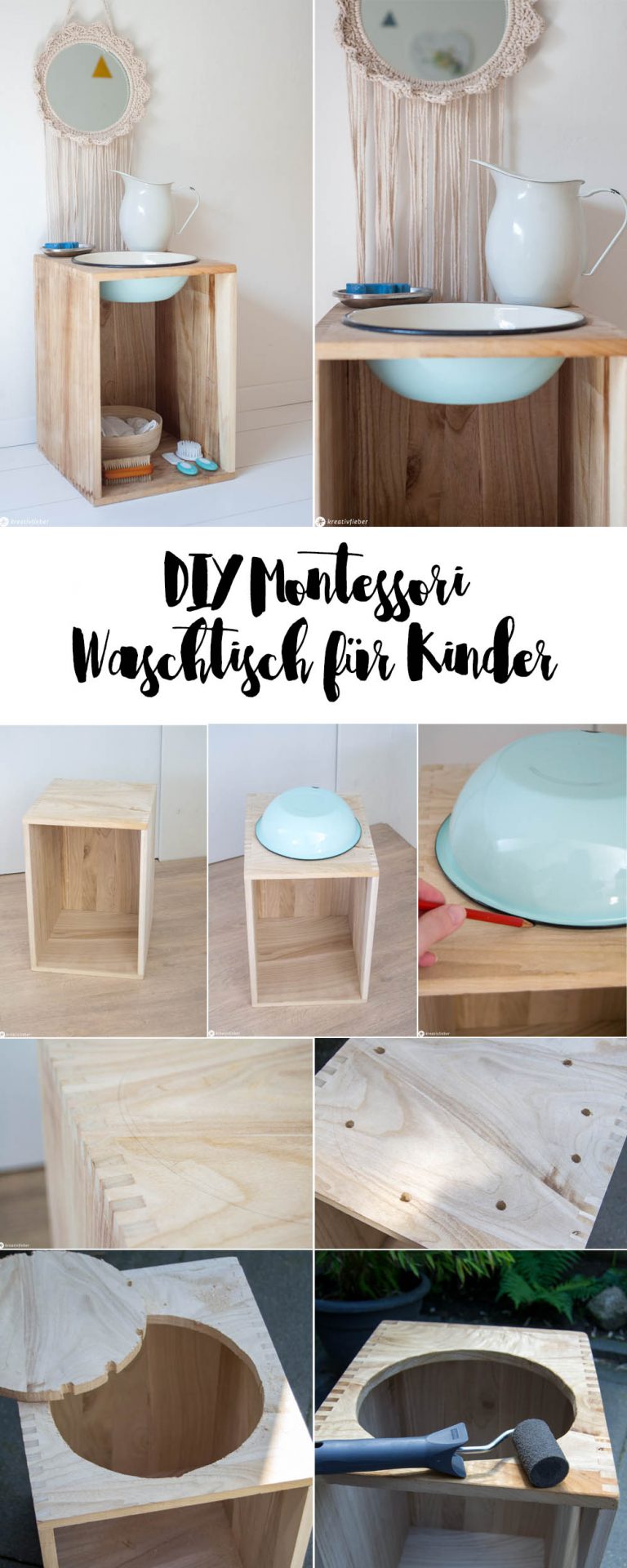DIY Montessori Waschtisch für Kinder