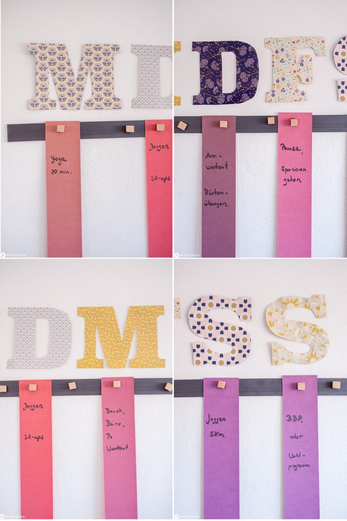 DIY magnetischer Wochenplan fürs Homeoffice