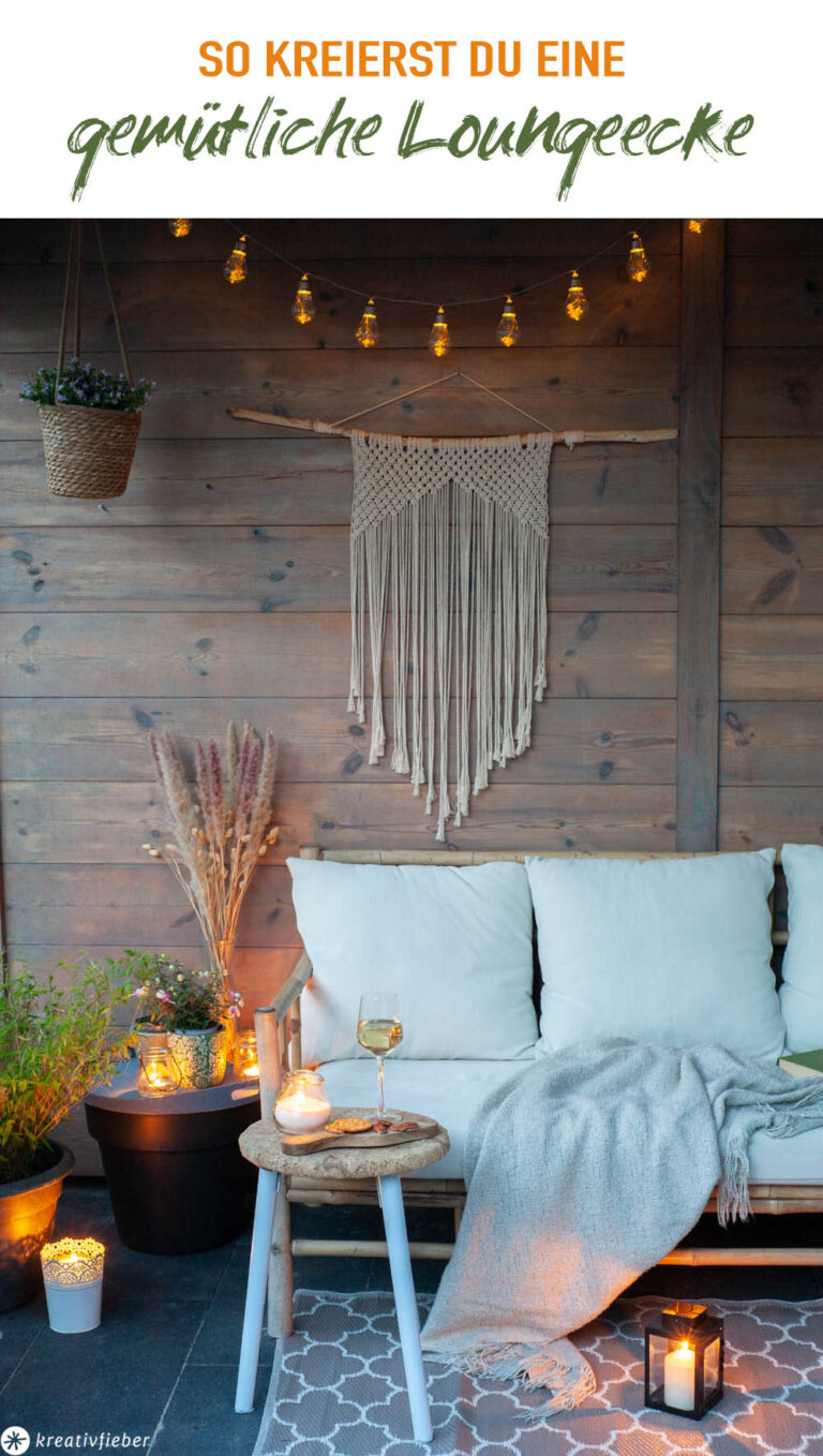 So richtet ihr eine gemütliche Loungeecke im Garten ein - kreativfieber