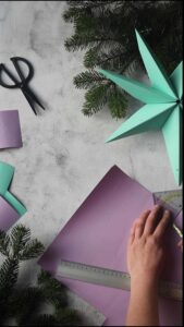 Einfache Faltsterne selbermachen Weihnachtsstern Faltanleitung