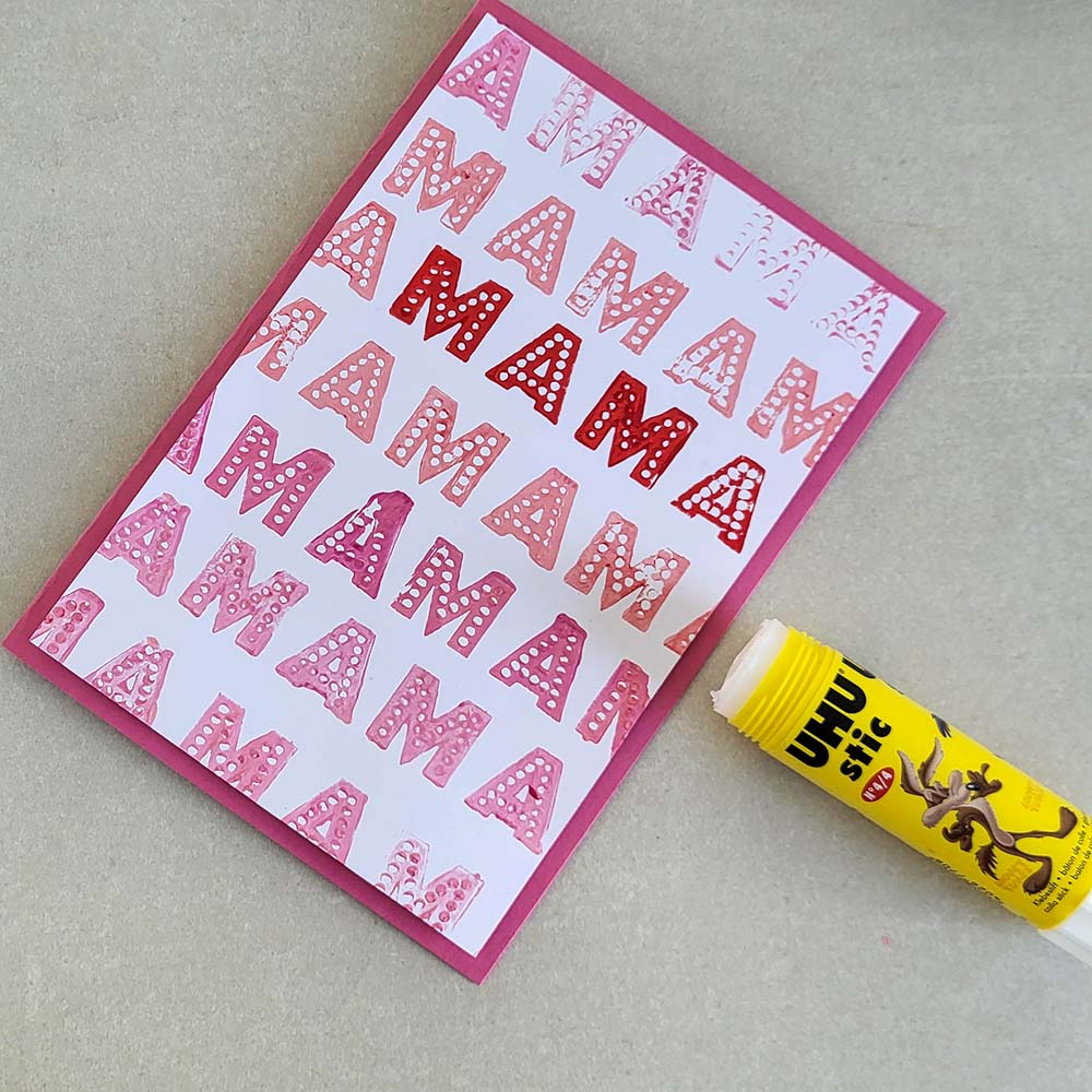 Muttertagskarte basteln - DIY Anleitung mit Papier und Stempeln