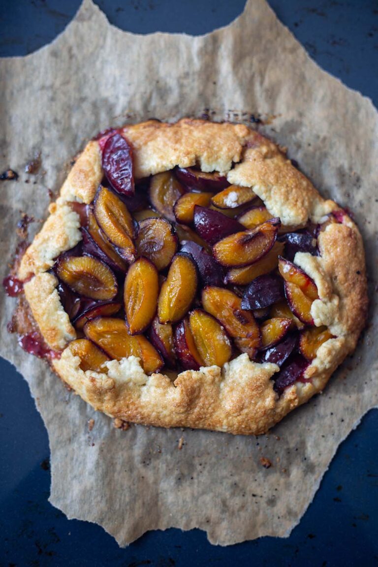 Pflaumen Galette - einfaches süßes Galette Rezept backen